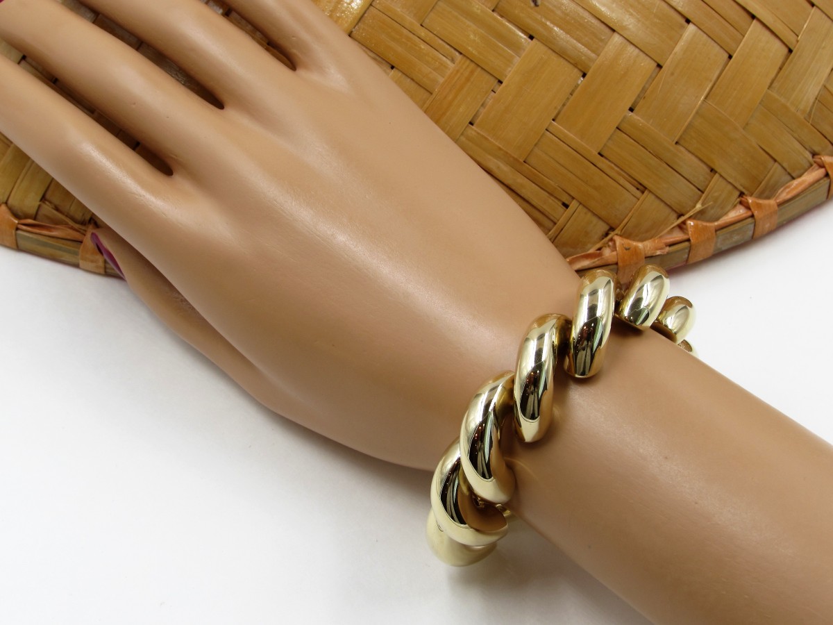 14 Karat Yellow Gold LG "San Marco" Link Bracelet - S & K Ltd.