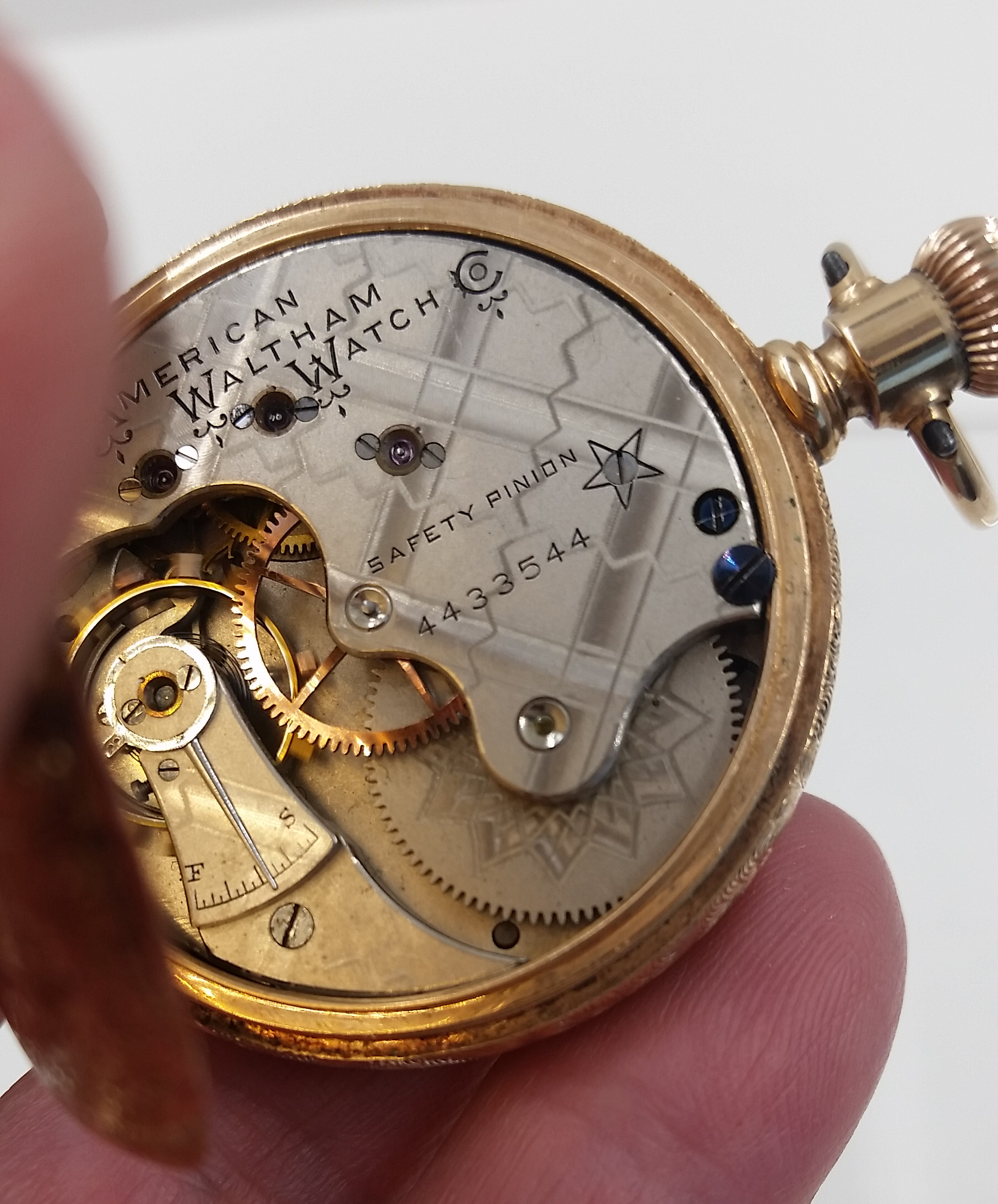 Antique 14 Karat Yellow Gold Pocket Watch By American Waltham Watch Co. - S & K Ltd.