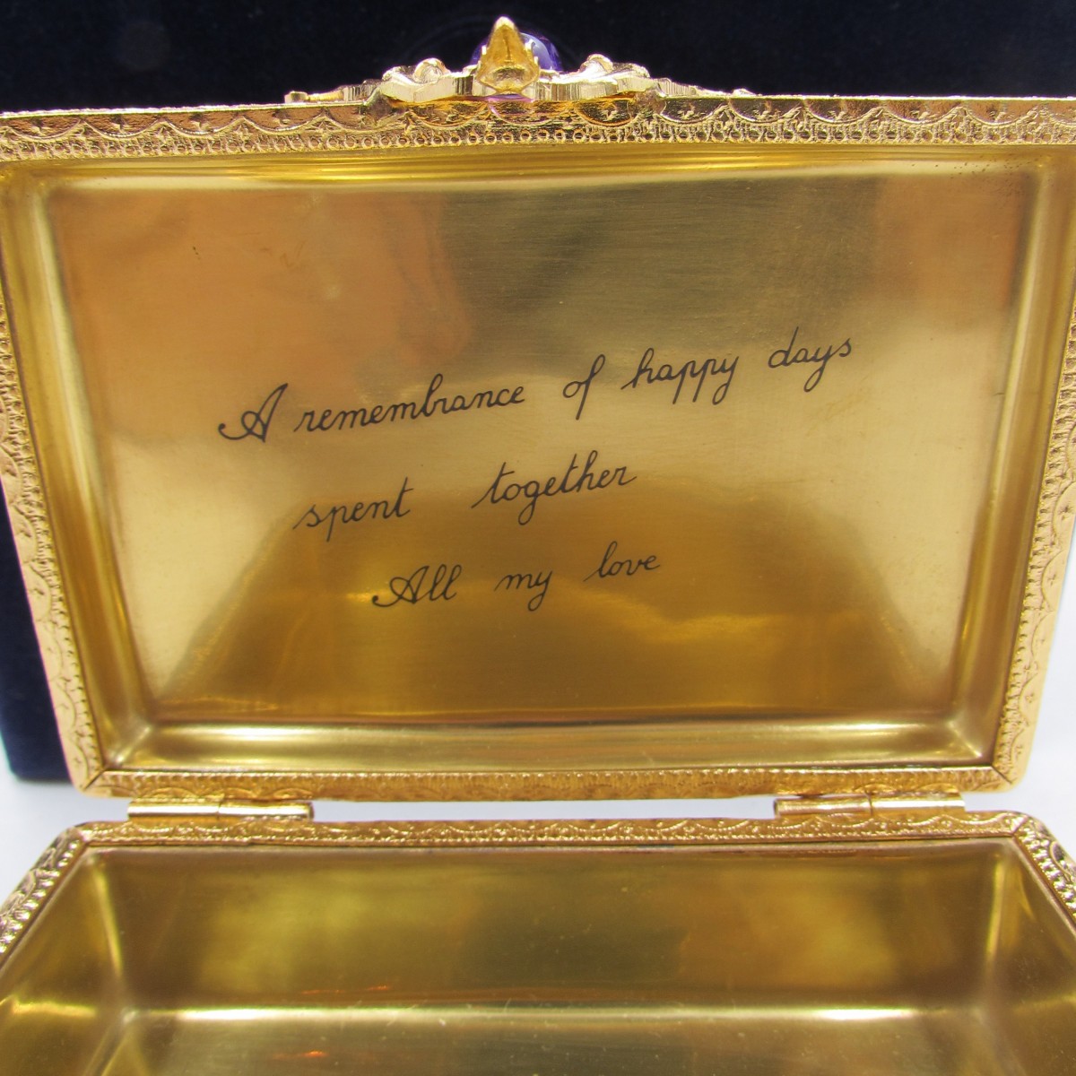 Faberge' Imperial Footed Box, 24Kt- Gold Encrusted - S & K Ltd.