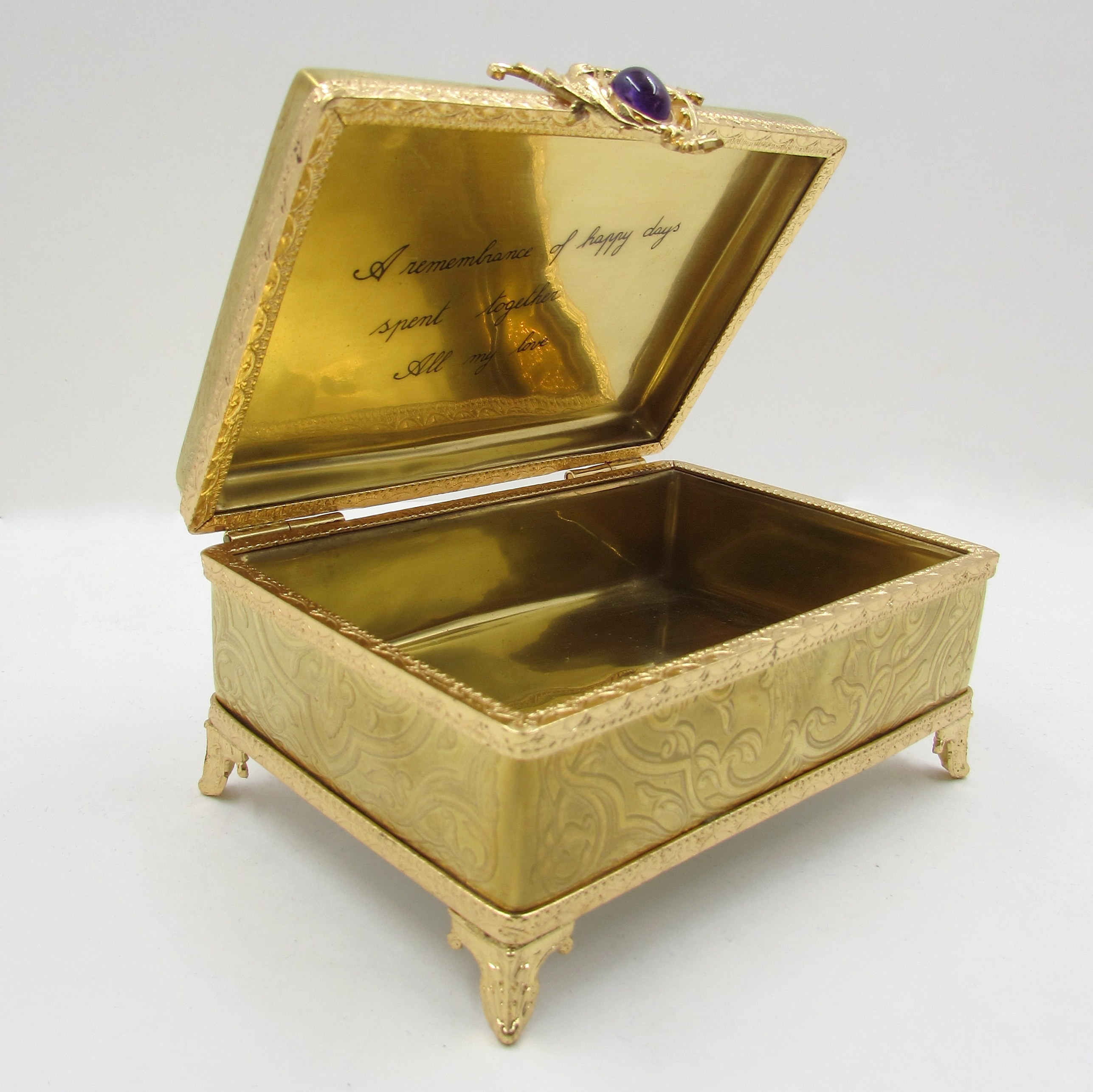 Faberge' Imperial Footed Box, 24Kt- Gold Encrusted - S & K Ltd.