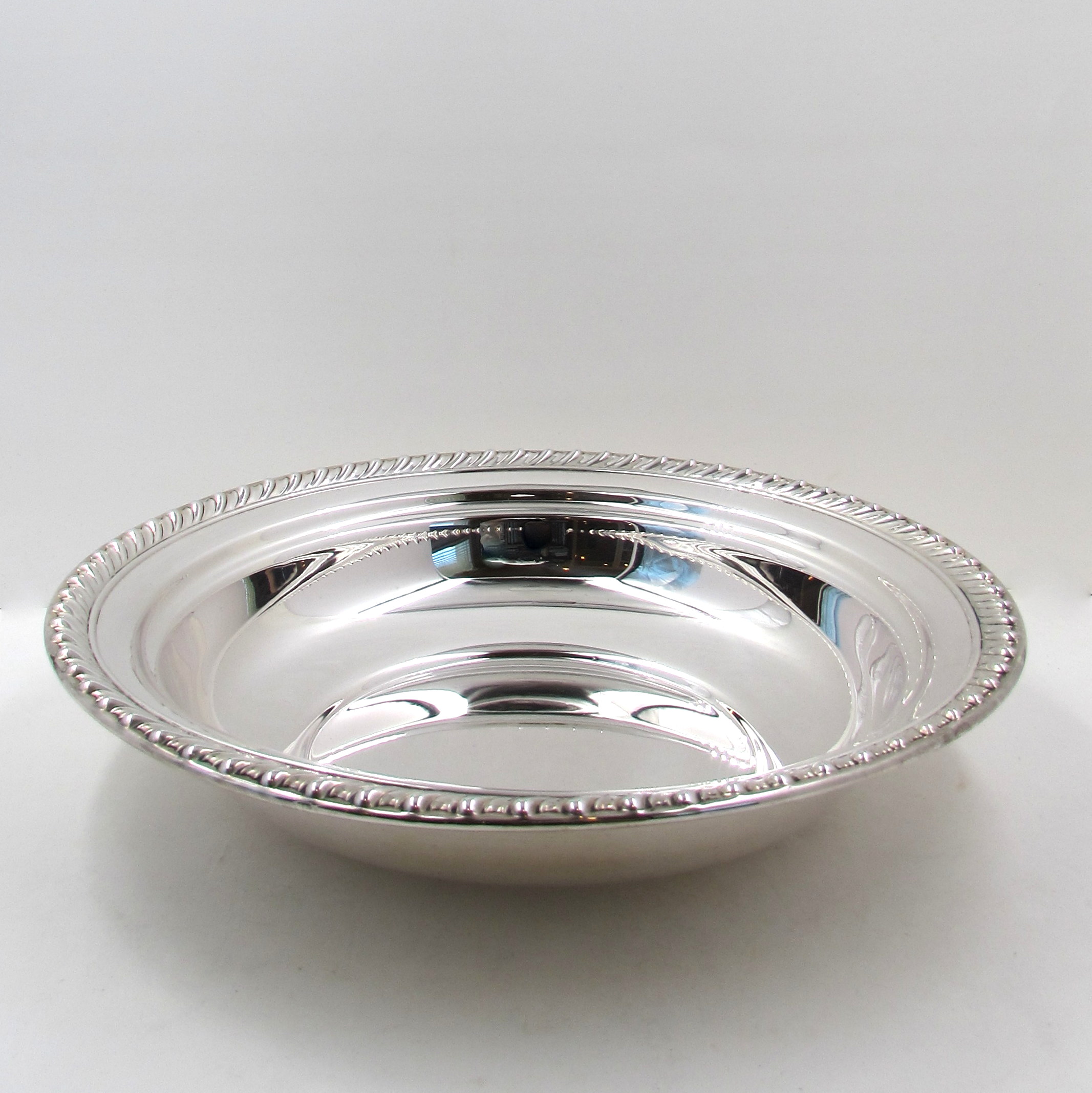 Wallace Sterling Silver " Wave" Edged Serving Bowl - S & K Ltd.