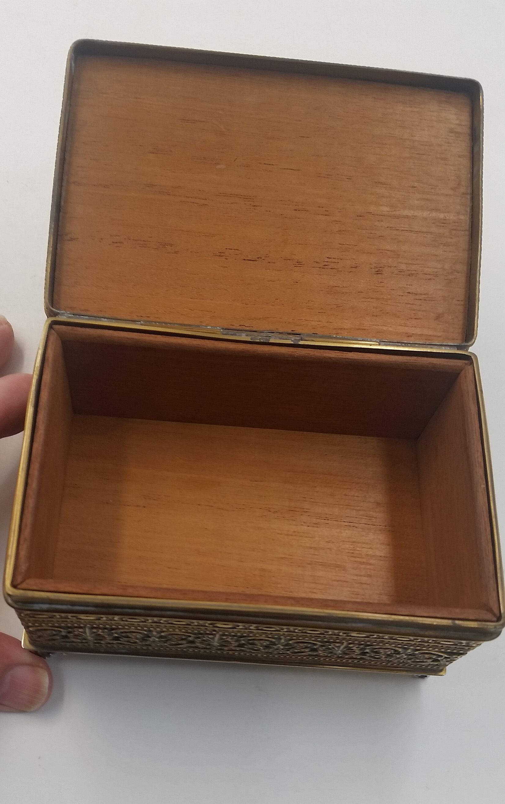 Vintage Brass Portrait Box - S & K Ltd.