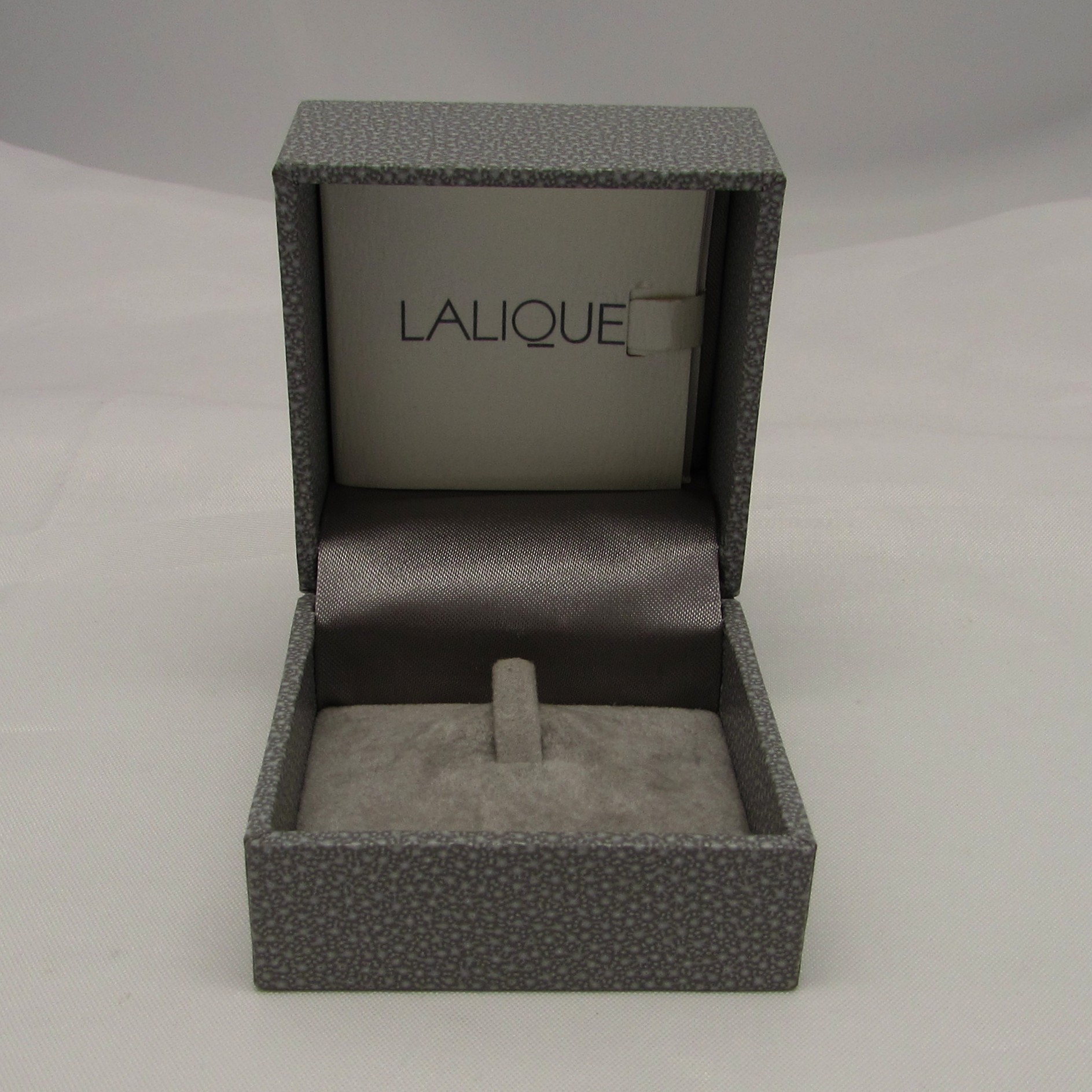 Lalique Clear Crystal “Ondine” 18 Kt Over Sterling Ring – S & K Ltd.