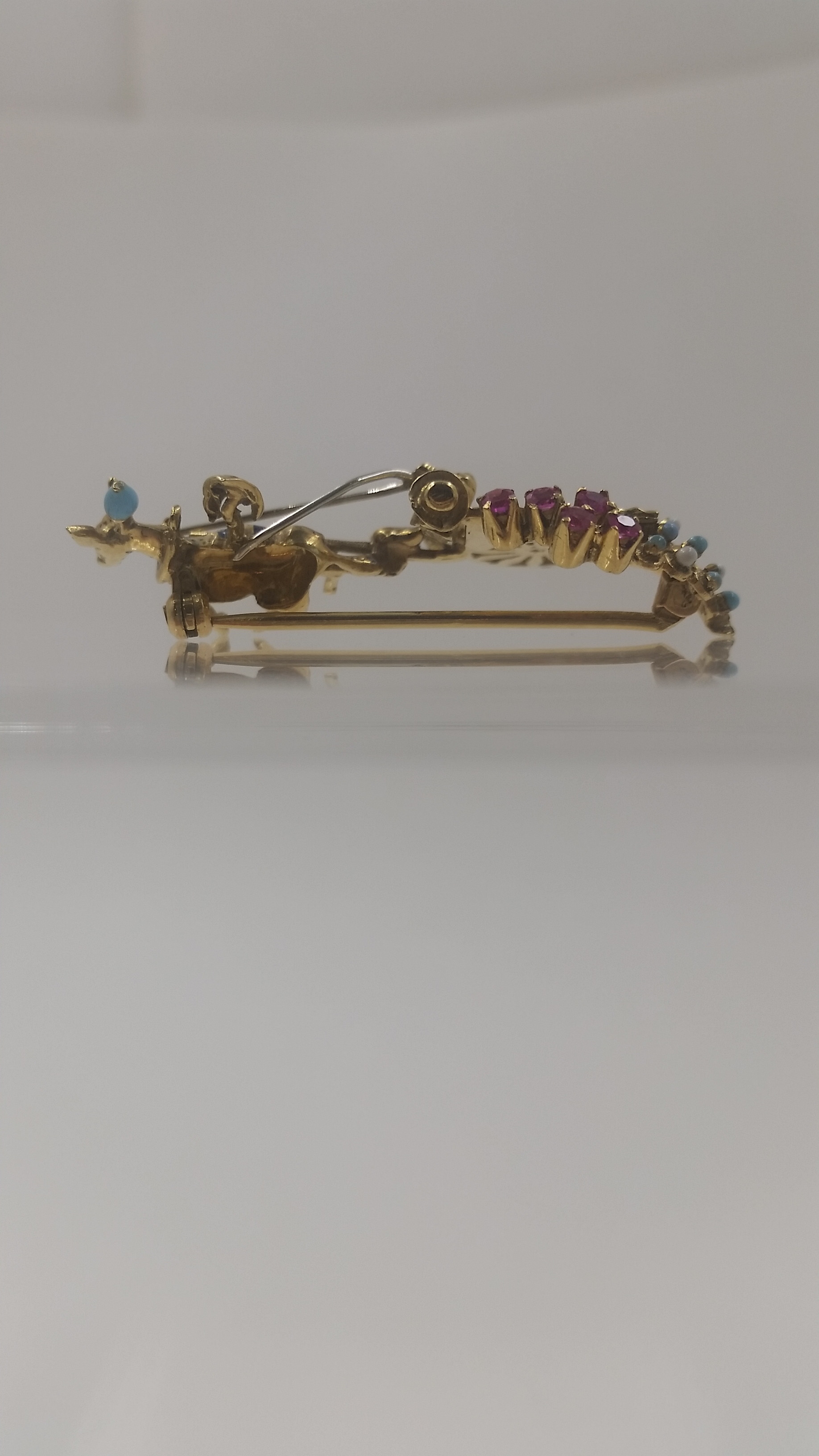 Vintage 18 Karat Yellow Gold "Carriage " Pin-Italy - S & K Ltd.