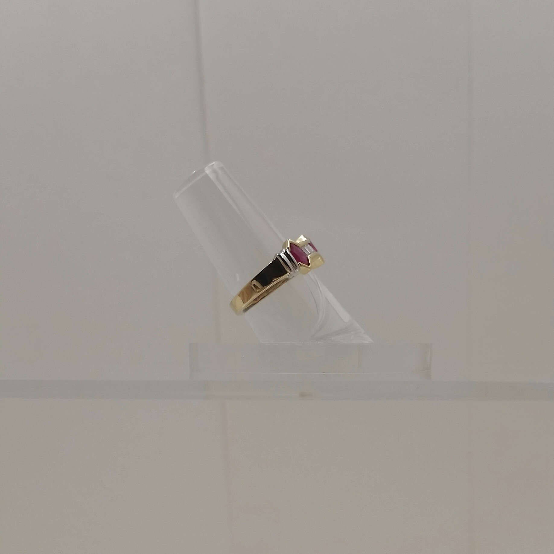 14 Karat Yellow Gold Ruby & Diamond Ring - S & K Ltd.