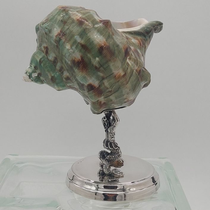 Sterling "Sea Warior" Based Jade Green Turbo Shell - S & K Ltd.